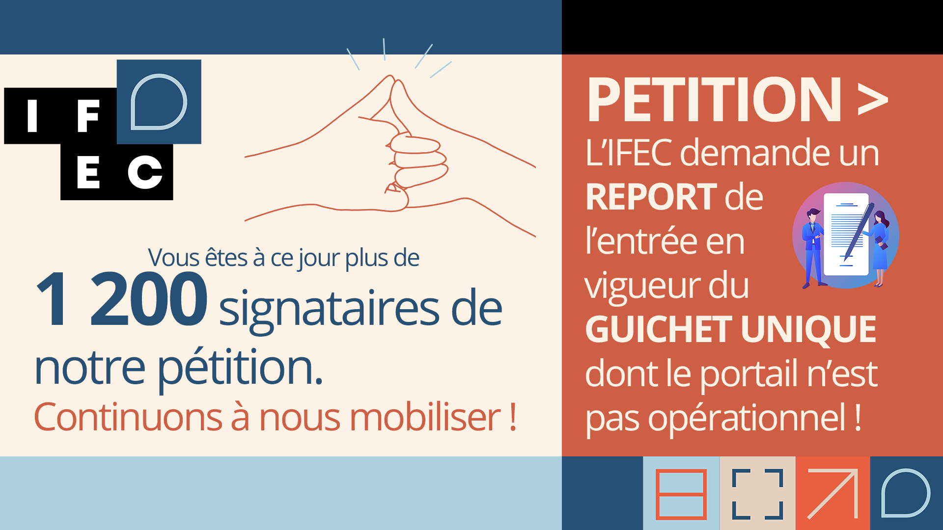 L’IFEC demande un REPORT de l’entrée en vigueur du GUICHET UNIQUE dont le portail n’est pas ...